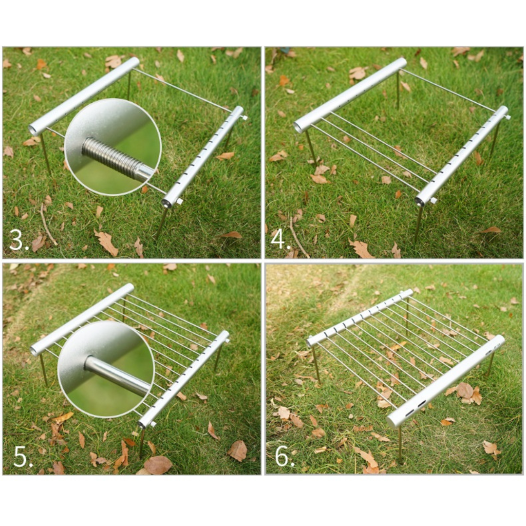 Mini barbecue inox portable – Compact et démontable - minimaltrek